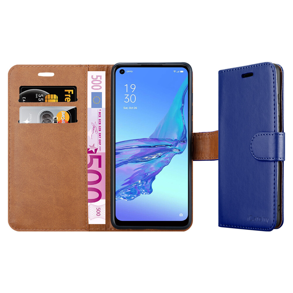Oppo A53 Phone Case Leather Wallet Flip Folio Stand View Cover for Oppo ...