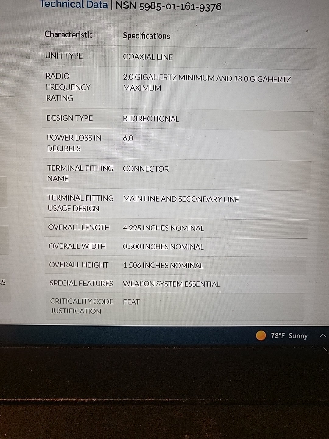 DIRECTIONAL COUPLER, PN HX-10F, NSN 5985-01-05 -4504, NOS. | eBay