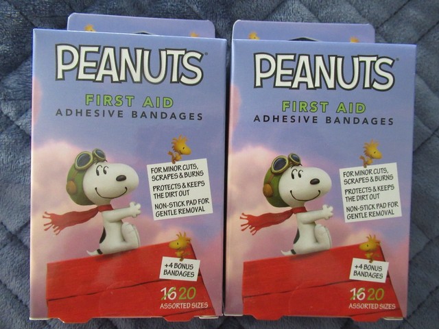 Peanuts Snoopy First Aid Adhesive Bandages 20ct X 2 for sale online | eBay