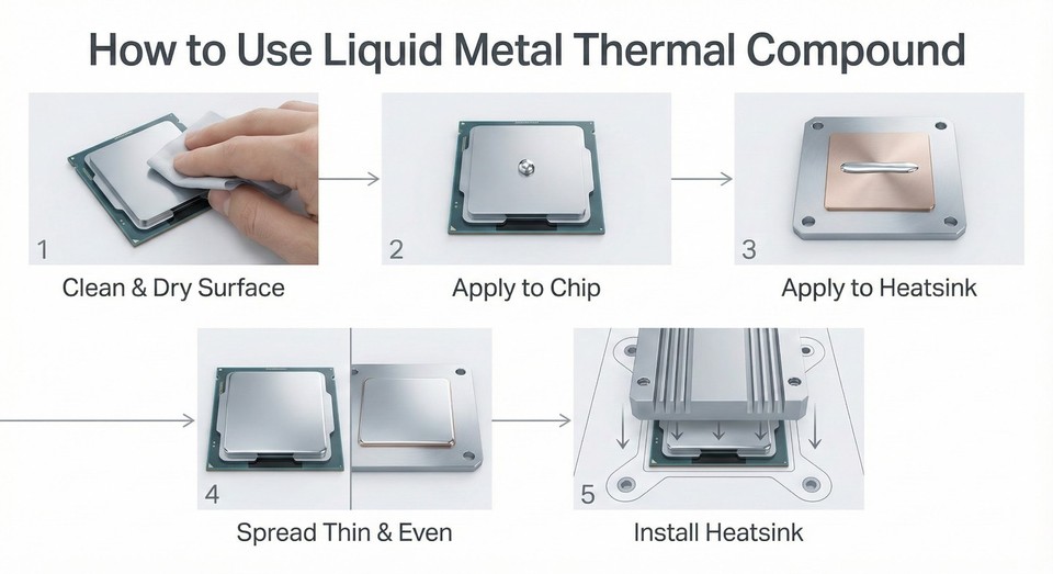 PolarTronix 1.5gram Liquid Metal Thermal Paste, PS5, PC, CPU, GPU ...