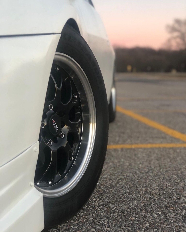 16x7 Black Wheels Rims 4 Lug Cobalt Honda Accord Civic Fit Miata Cooper ...