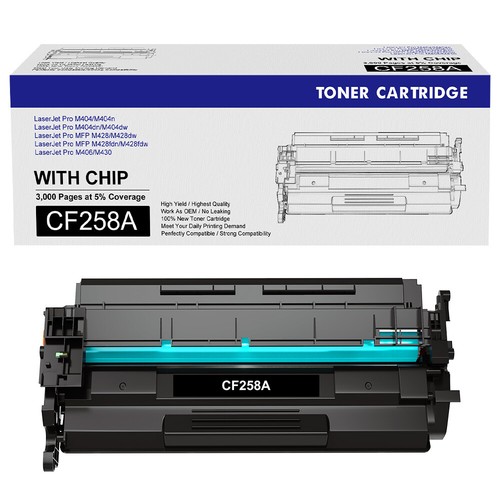 NEW Compatible With HP 58A Black LaserJet Toner Cartridge CF258A ...
