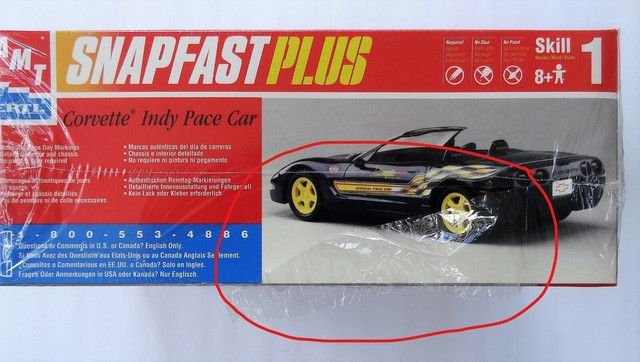Snapfast Model Kit 1998 Corvette Indianapolis 500 Pace Car AMT ERTL 1 ...