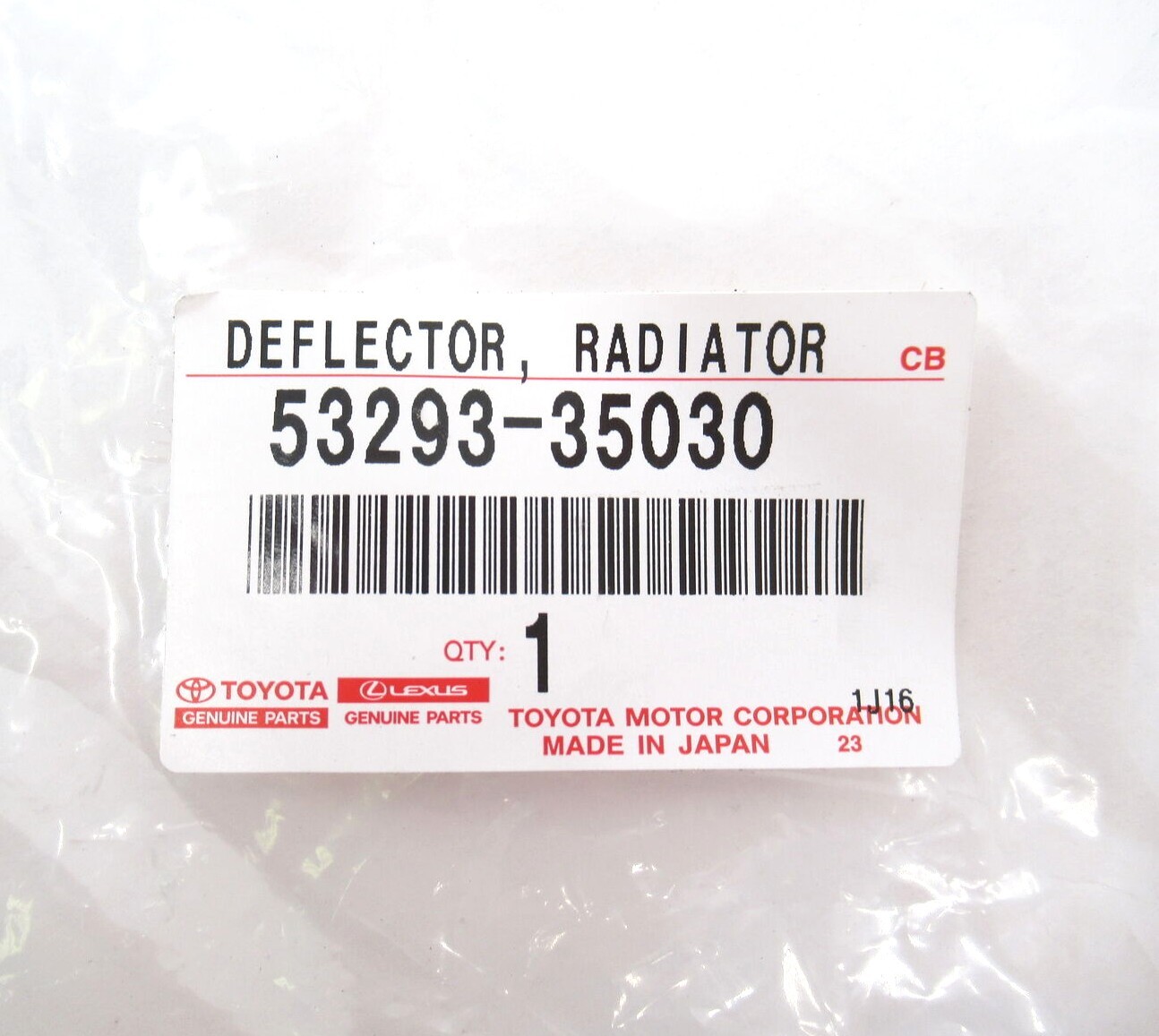 Genuine OEM Toyota 53293-35030 Passenger RH Air Deflector 2014-2021 ...