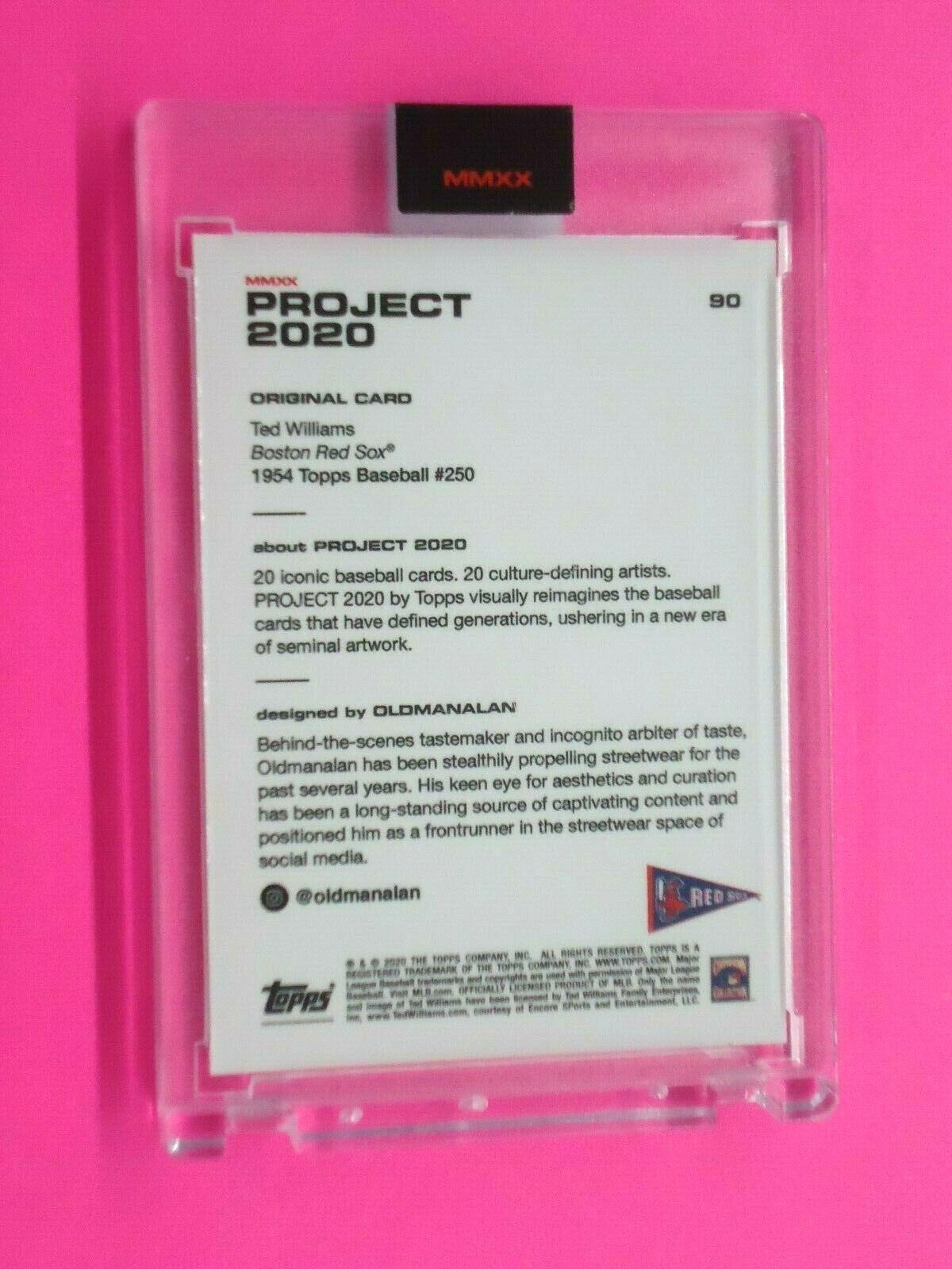 Ted Williams 2020 TOPPS MMXX PROJECT 2020 Card #90 RED SOX | eBay