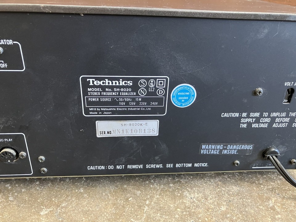 TECHNICS SH 8020 STEREO FREQUENCY EQUALIZER Tested Working | eBay
