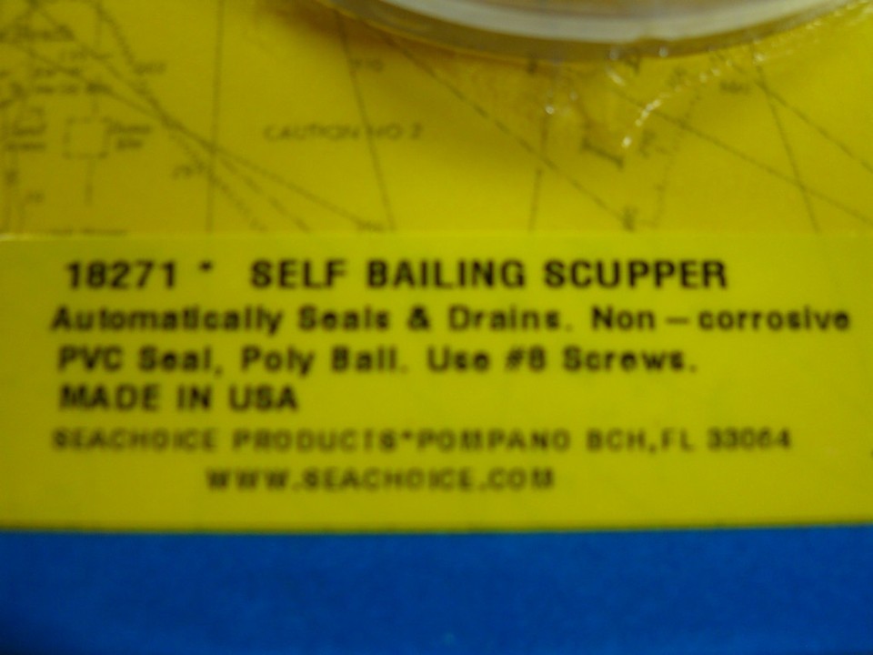 SCUPPER BOAT DRAIN SELF BAILING CHECK BALL VALVE SEACHOICE 18271 | eBay