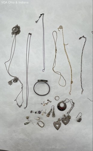 Lot Of Scrap Sterling Jewelry Necklaces Bracelets Earrings Ring 67.7 ...