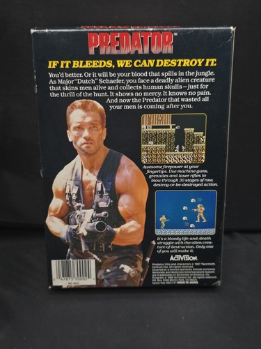 Predator Nintendo NES Complete CIB Box Manual Inserts Tested Authentic ...
