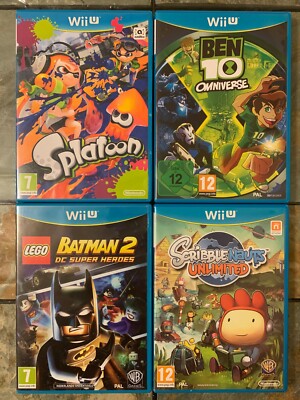 LOT OF 4 Nintendo Wii U PAL GAMES Splatoon Ben 10 Omniverse ...