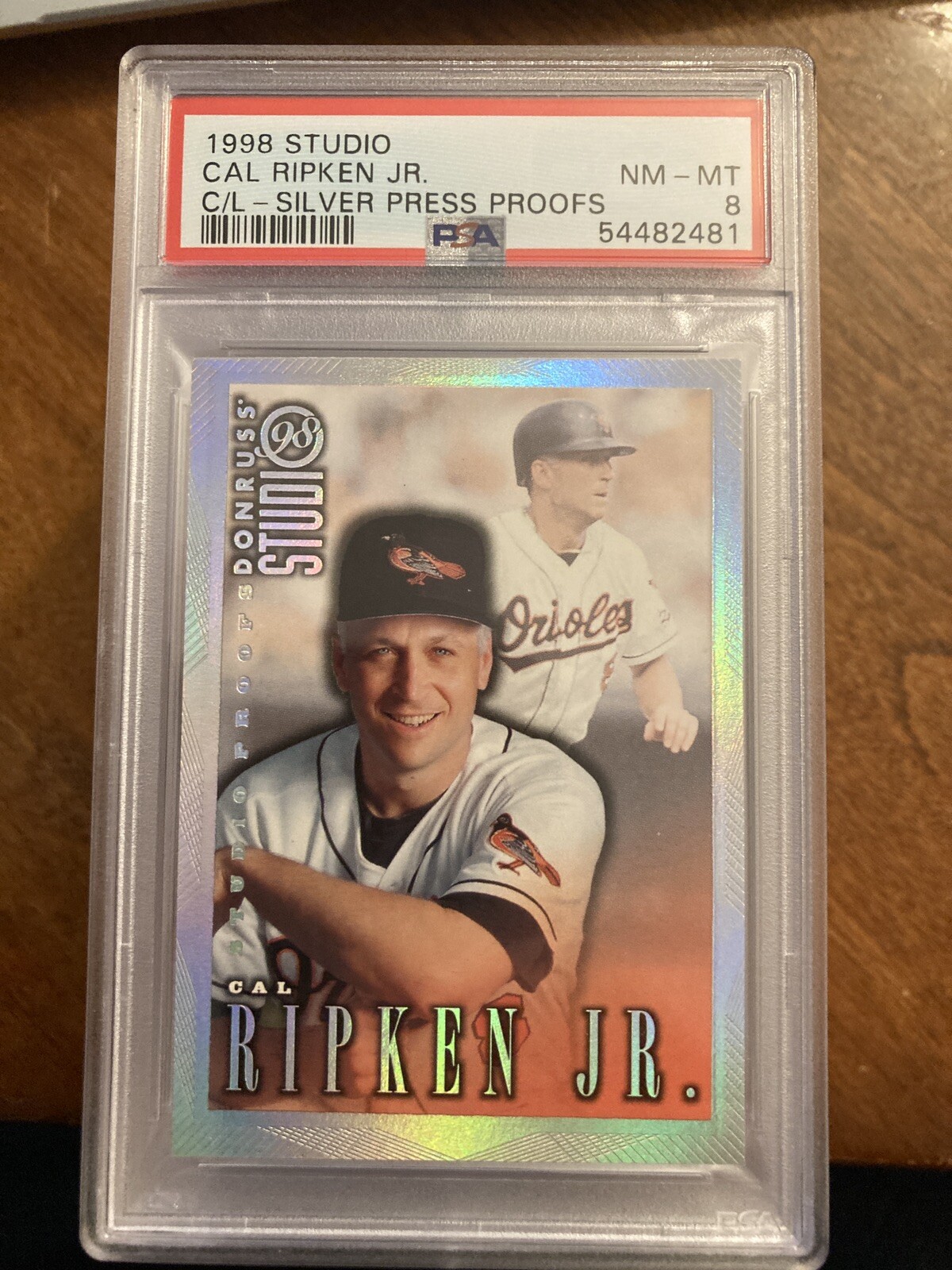1998 Studio C/L Silver Press Proofs #113 Cal Ripken Jr. ORIOLES PSA 8 ...