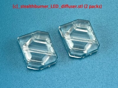 (2) Stealthburner LED Diffuser Transparent SLA Clear Resin 50μm coated ...