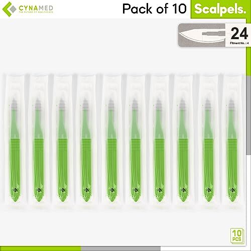 Cynamed Stainless Steel Disposable Scalpel w/Plastic Handle Sterile ...