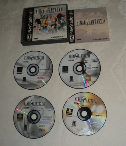 Final Fantasy 9 IX PS1 Black Label Game PlayStation 1 2000 4 Discs and ...