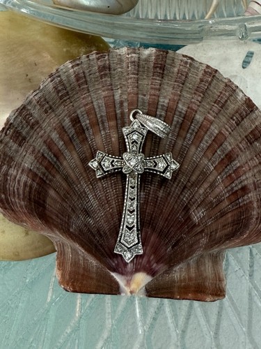 Affinity Sterling Silver (925) Diamond Cross Enhancer/Pendant | eBay