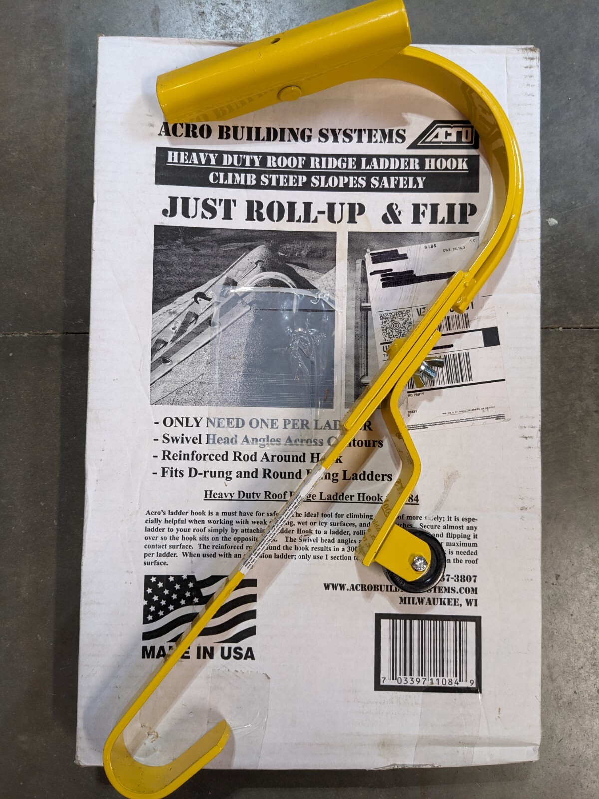 Acro Building Systems Heavy Duty Roof Ridge Ladder Hook (11084) for ...