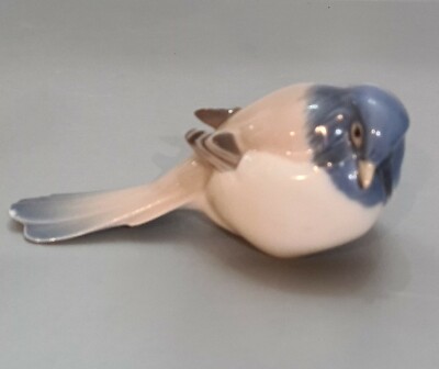 BING & GRONDAHL B & G PESSIMIST TITMOUSE BLUE BIRD FIGURINE #1635--READ ...