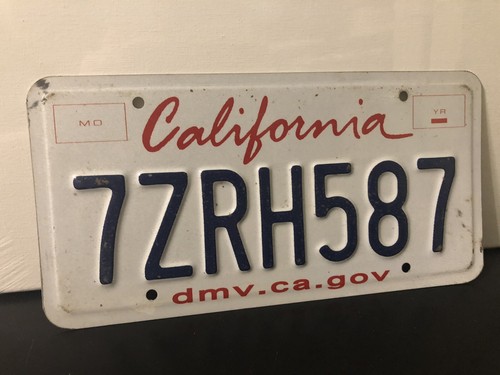 2000 California License Plate 7ZRH587 | eBay