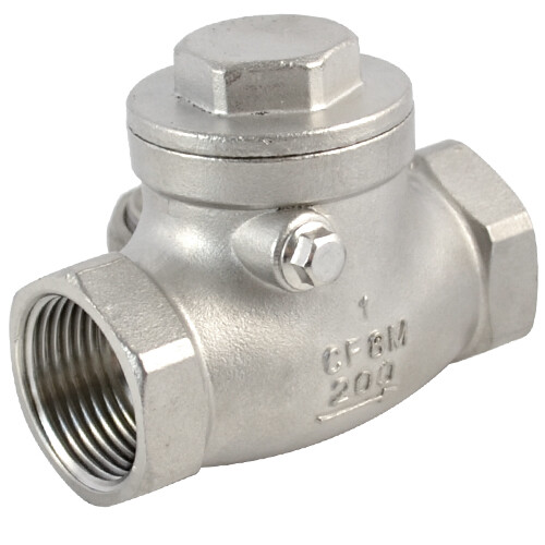 1 inch Swing one-way Check Valve Stainless Steel NPT Threaded 200PSI ...