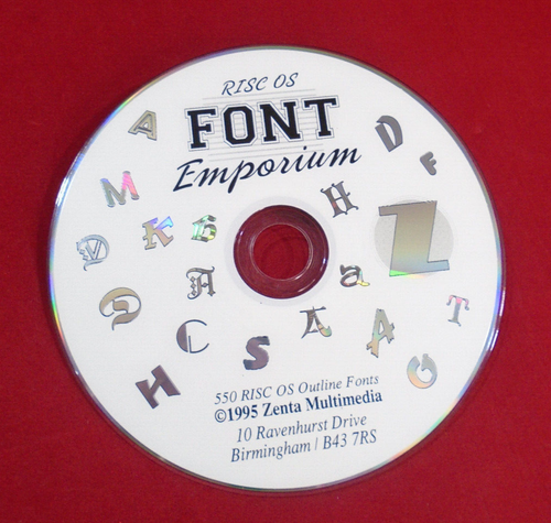Risc OS Schriftart Emporium CD ROM Software Von Zenta Multimedia | eBay.de