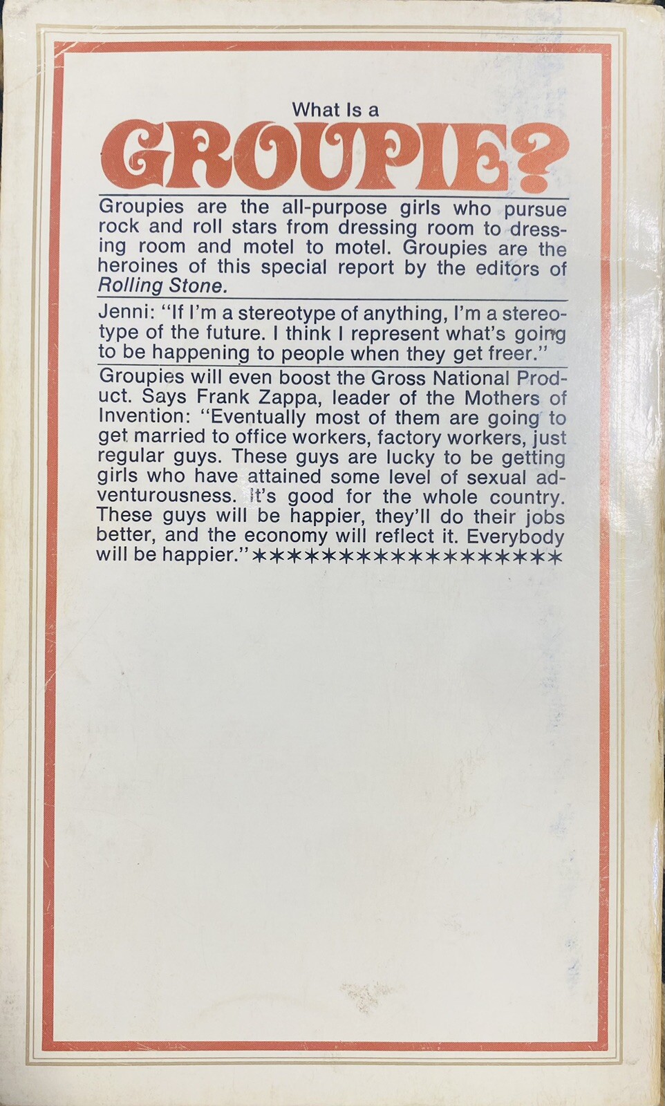 Groupies And Other Girls Rolling Stones Paperback 1970 | eBay