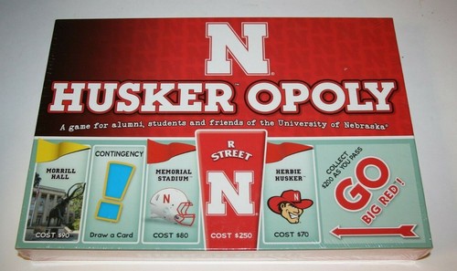 HUSKEROPOLY HUSKER MONOPLY BOARD GAME NEBRASKA CORNHUSKERS HUSKERS NEW ...
