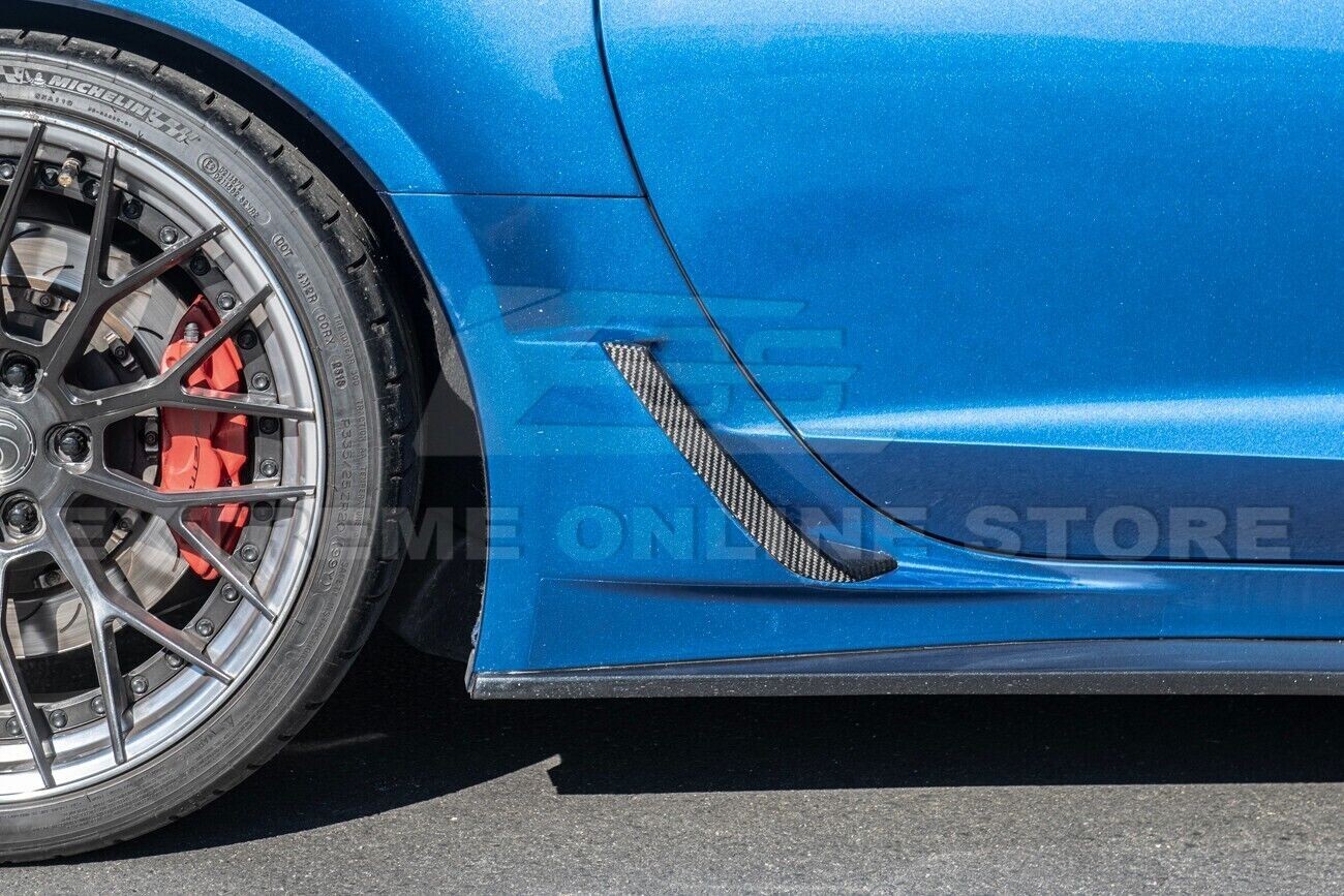 Side Brake Scoop Vent CARBON FIBER Covers For 14-19 Corvette C7 Z06 ...