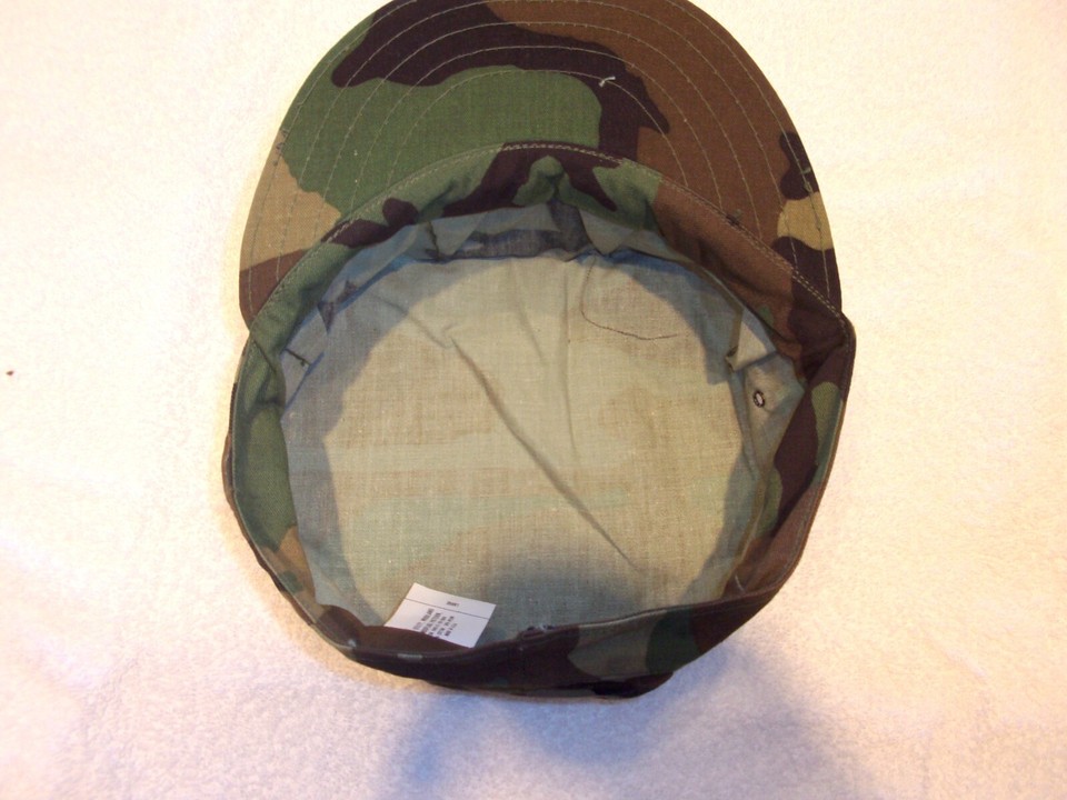 BDU WOODLAND 8 Point MARINE CORP USMC ROTC JROTC UTILITY CAP COVER W ...