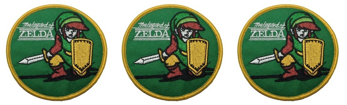 Legend of Zelda Link 3 1/2" in Diameter Embroidered Patch Set of 3 ...