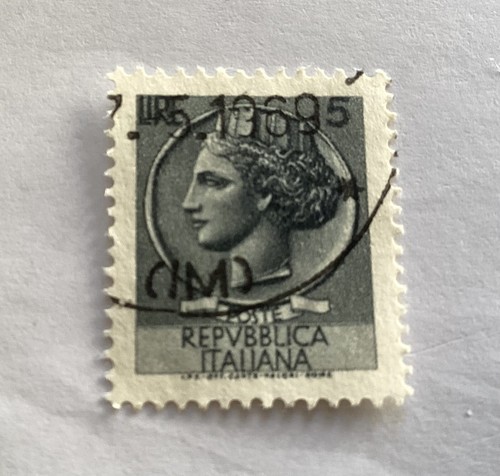 1954 Coin Of Syracuse Repvbblica Italiana 5 Lire Italian Stamp | eBay