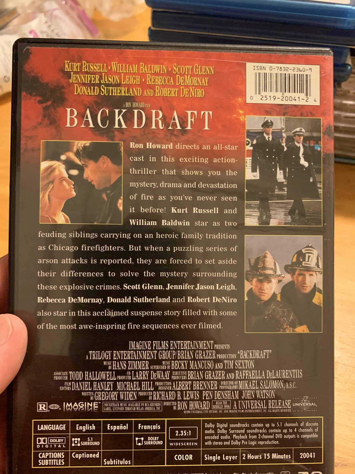 Backdraft (DVD, 1997, Widescreen) 25192004124| eBay