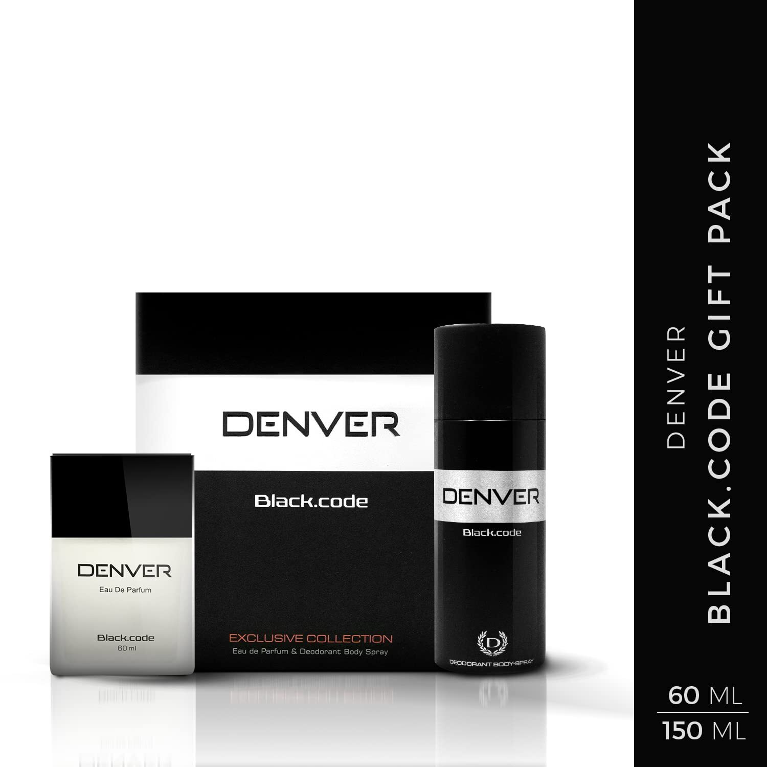 Denver Black Code Eau De Perfume 60ml With Body Spray 150ml Set Of 2 | eBay