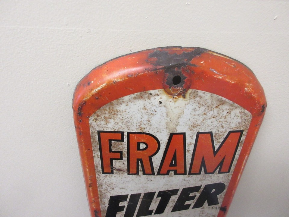 VINTAGE ADVERTISING FRAM FILTERS AUTOMOTIVE TIN STORE THERMOMETER C-569 ...