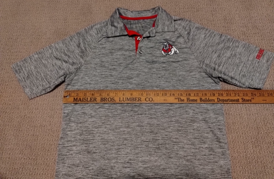 Fresno State Bulldogs Colosseum SS Polo Golf Shirt Heather Gray Medium ...