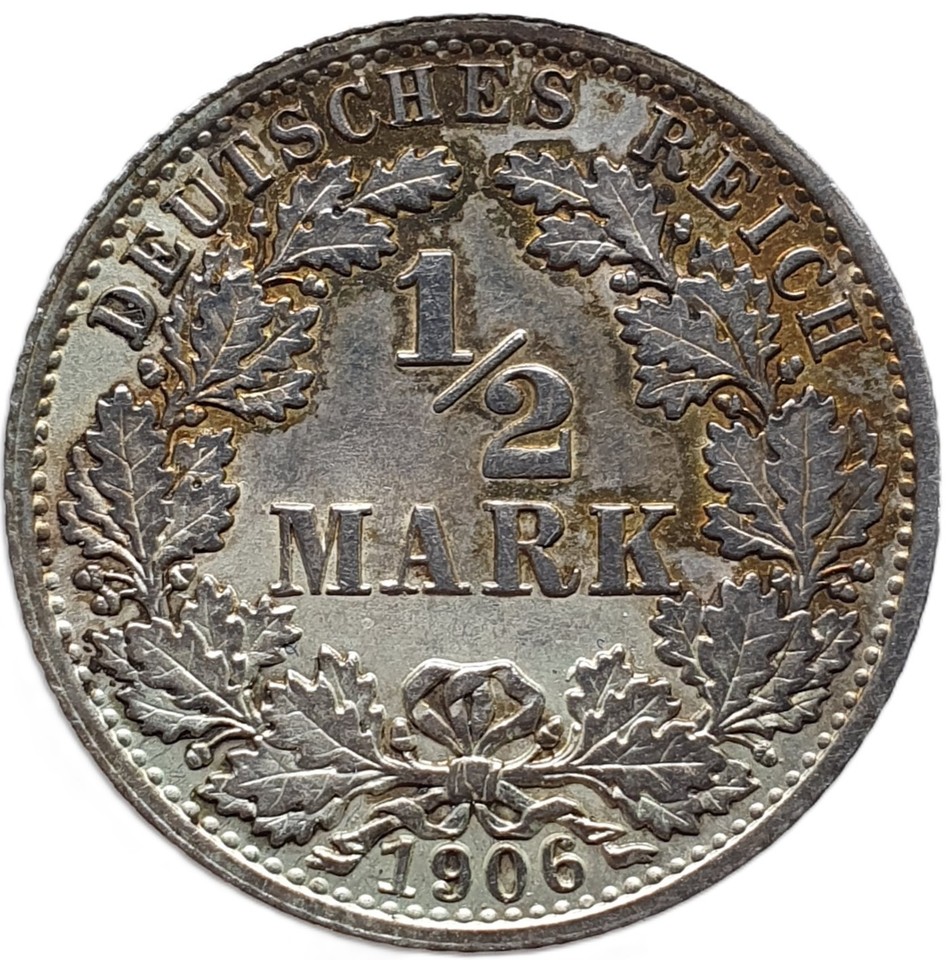 1/2 Halbe Mark Stück 1906 A Deutsches Reich Reichsadler Kaiserreich ...
