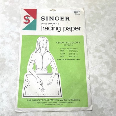 Singer Dressmaker Tracing Paper Assorted Colors, 6 Sheets, 6.5x19.5 ...