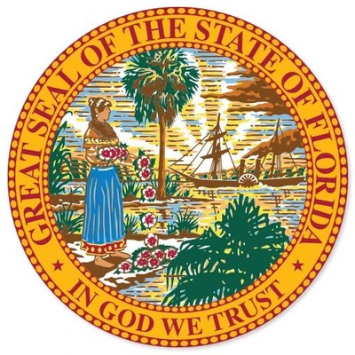 T59 Seal of State of Florida Travel Souvenir Logo Nice Refrigerator ...