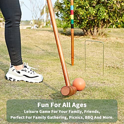 35’’ Deluxe Croquet Set, Six Player Croquet Game with Premium Wooden | eBay