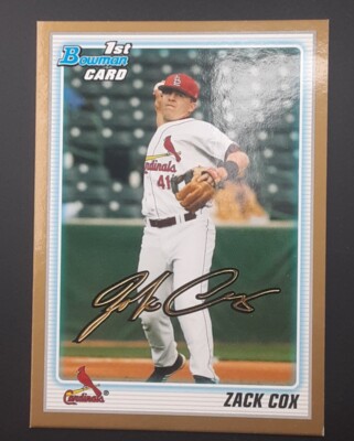 Zack Cox 2010 Bowman Draft Picks & Prospects Gold #BDPP62 Rookie | eBay