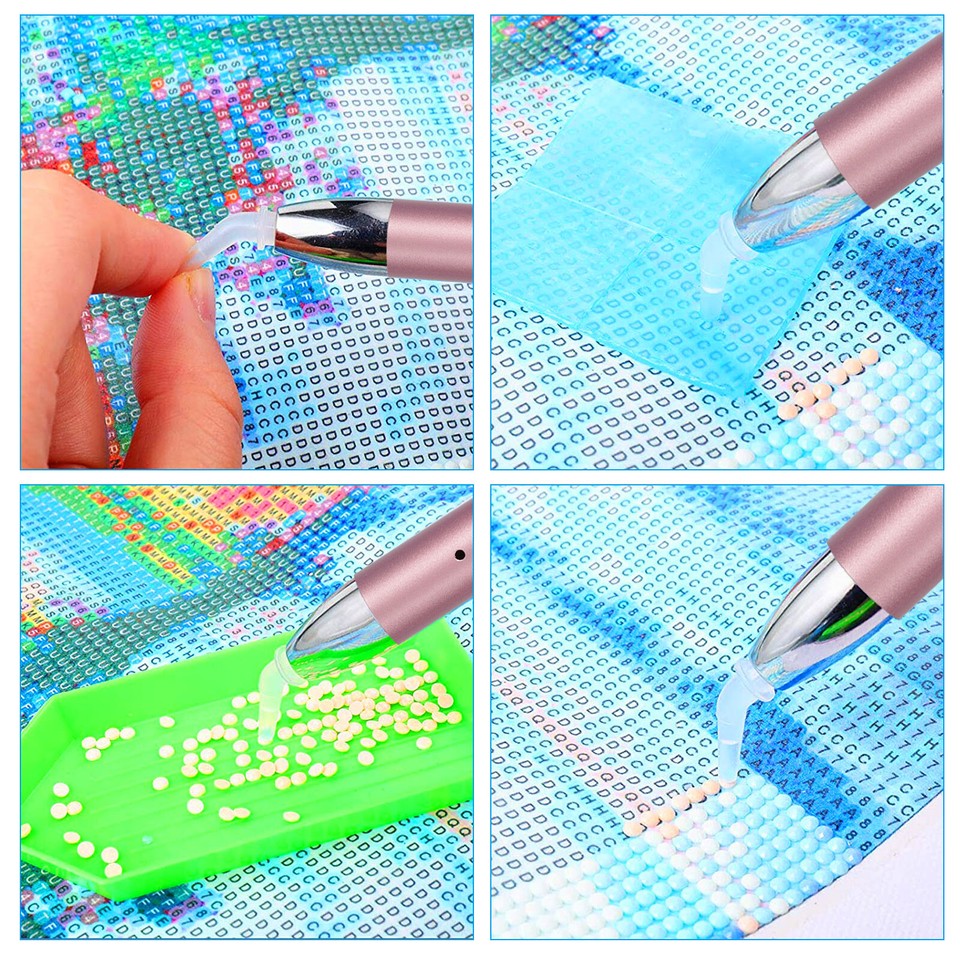 Diamond Painting Tools Point Drill Pen DIY LED Light Embroidery USB ...