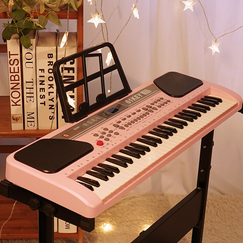 61 Key Music Electronic Keyboard Electric Digital Piano Organ w/ Stand ...