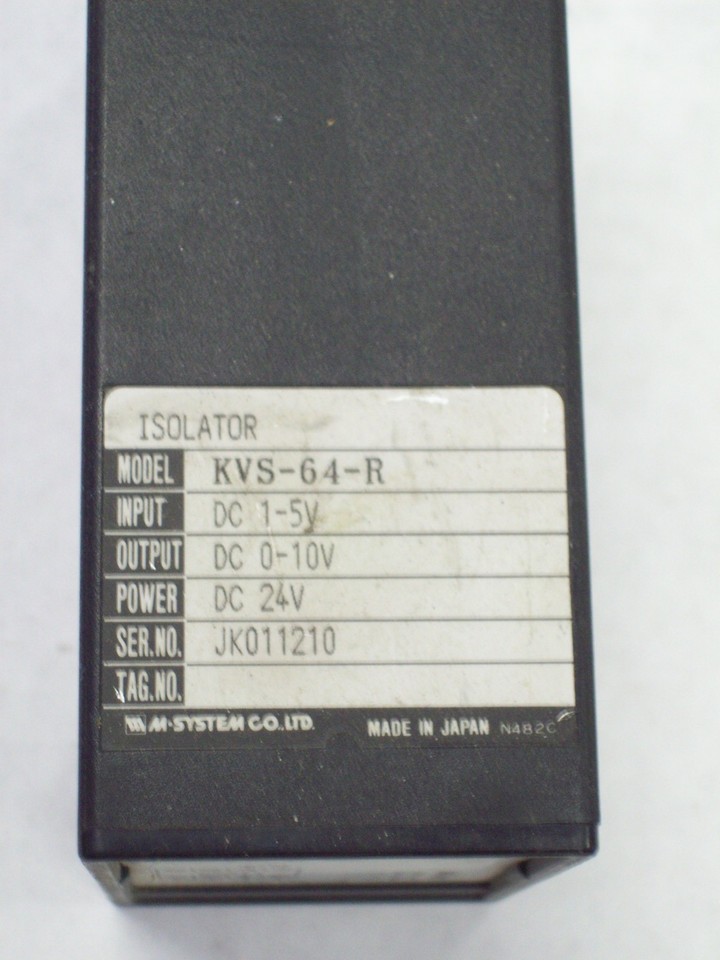 M-SYSTEM KVS-64-R K-UNIT SIGNAL TRANSMITTER ISOLATOR 24VDC | eBay
