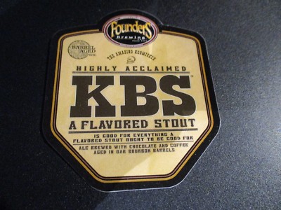 FOUNDERS BREWING KBS Kentucky Breakfast Stout STICKER decal craft beer ...