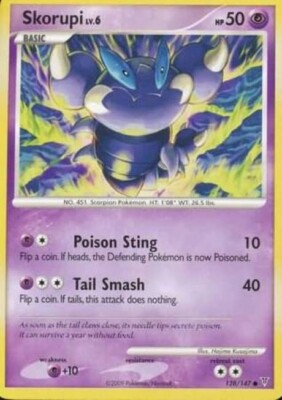 Skorupi 128/147 Platinum Supreme Victors Common PERFECT MINT! Pokémon ...