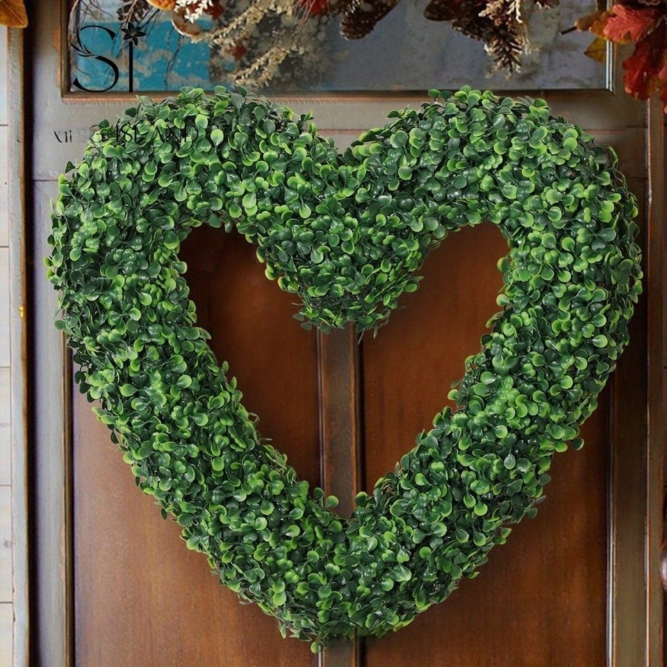 Heart Shaped Spring Wreath Handmade Floral Garland for Wedding ...