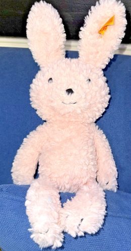 Steiff Soft Friends Candy Pink Rabbit Bunny Plush w/ Steiff Button Tag ...