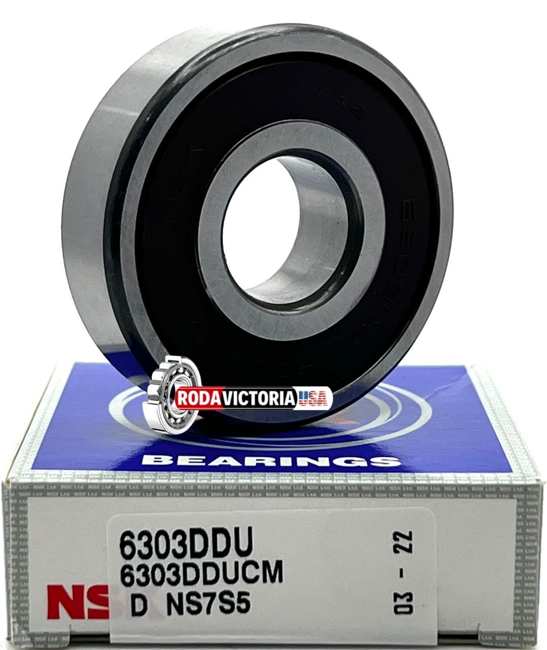 NSK 6303 DDU C3 DEEP GROOVE RADIAL BALL BEARING 17x47x14 mm 6303 RS ...