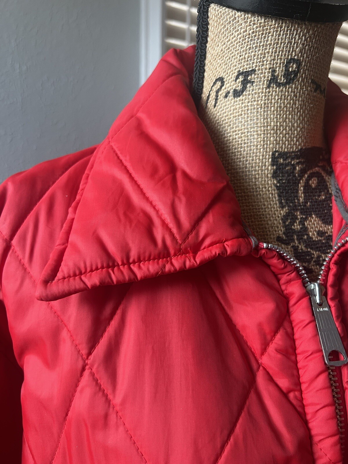 1970s Vintage Lee Winter Puffer Red Jacket Retro 70s … - Gem
