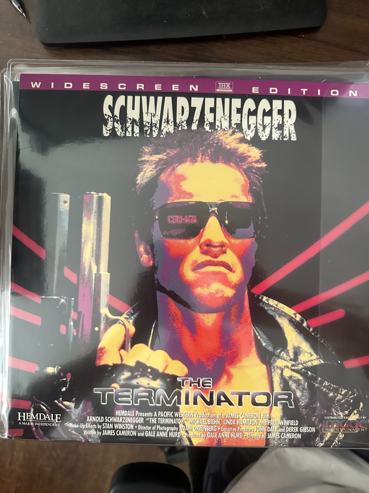 The Terminator LaserDisc Schwarzenegger Hamilton Cameron Widescreen Ed ...