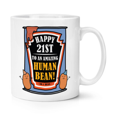 Felice 21st Per un Incredibile Umano Fagiolo Compleanno 284ml Tazza ...
